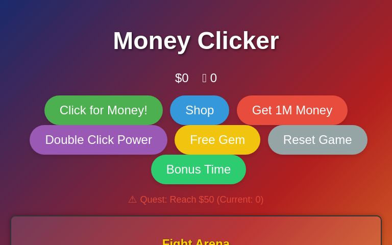 Welcome to Money Clicker! ― Perchance Generator