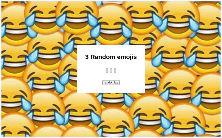 3 Random emojis ― Perchance Generator