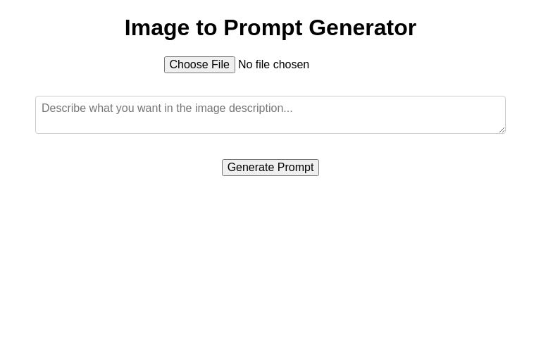 Image to Prompt Generator