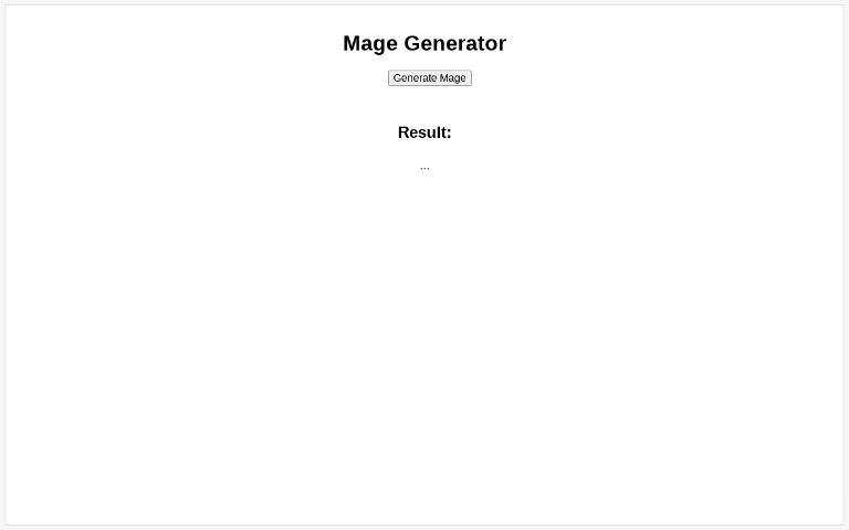 Mage Generator