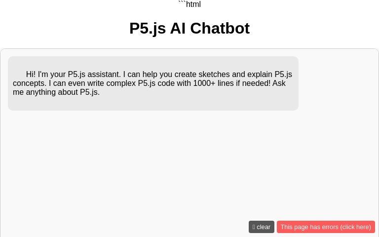 P5.js AI Chatbot ― Perchance Generator