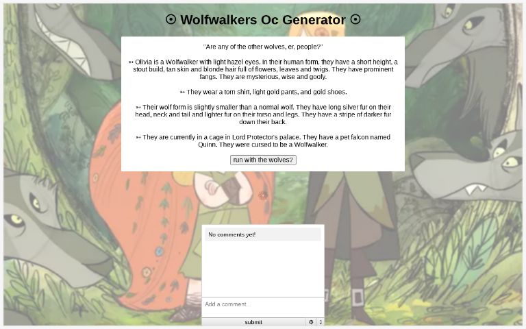 Wolfwalkers Oc Generator