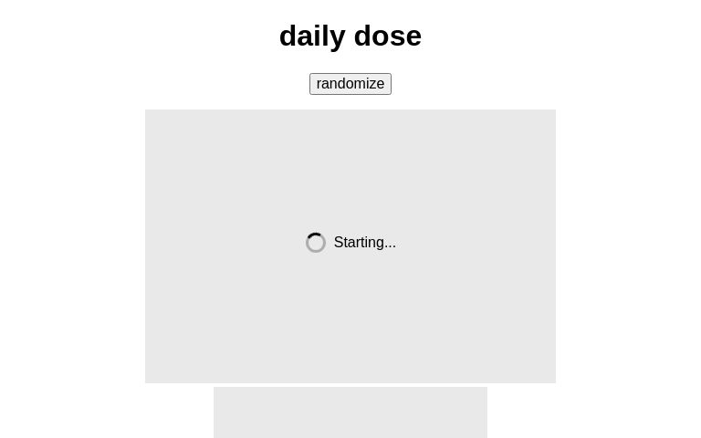 daily dose ― Perchance Generator