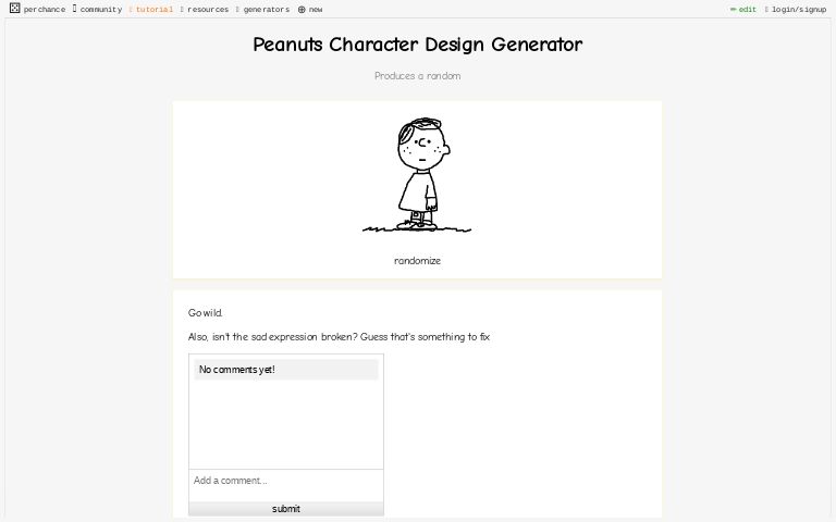 Peanuts Character Design Generator