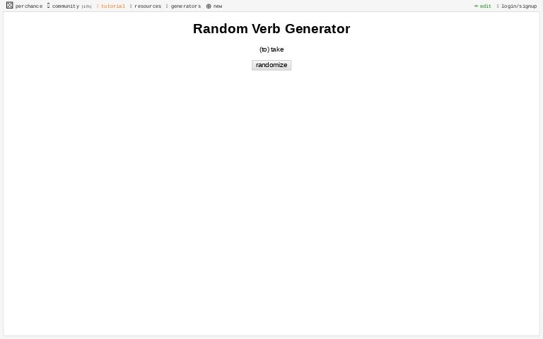 Random Verb Generator