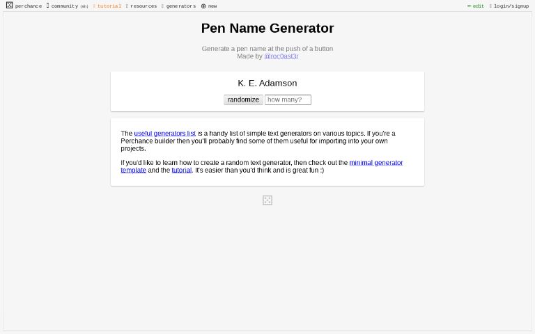 Pen Name Generator