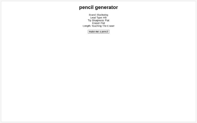 pencil generator