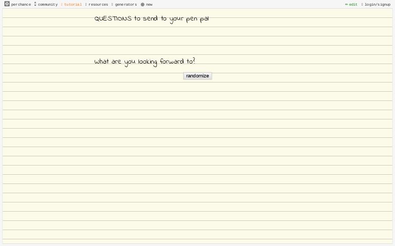 Diaryexample ― Perchance Generator