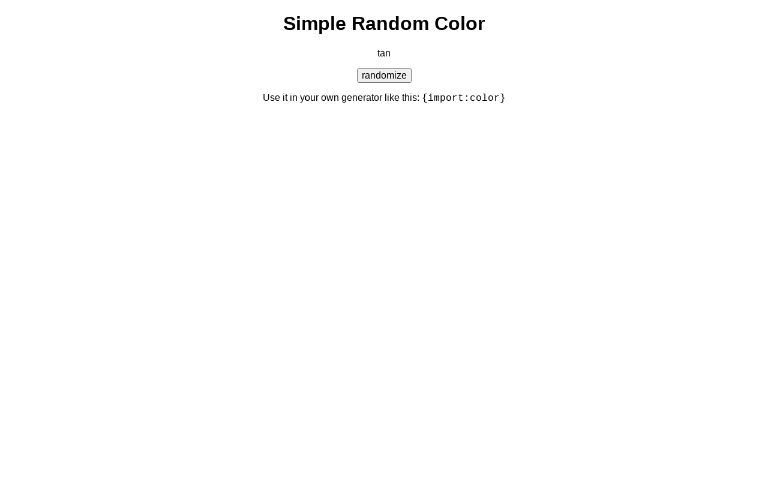 Simple Random Color ― Perchance Generator