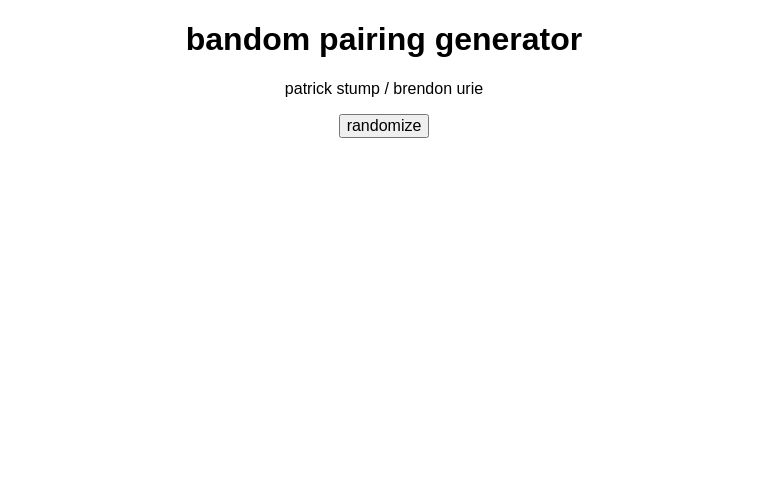 bandom pairing generator