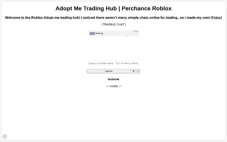 Adopt Me Trading Hub | Perchance Roblox ― Perchance Generator