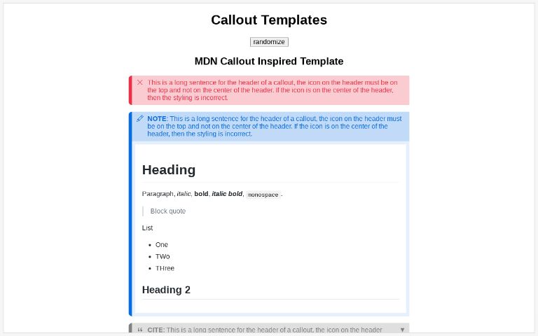 Callout Templates ― Perchance Generator