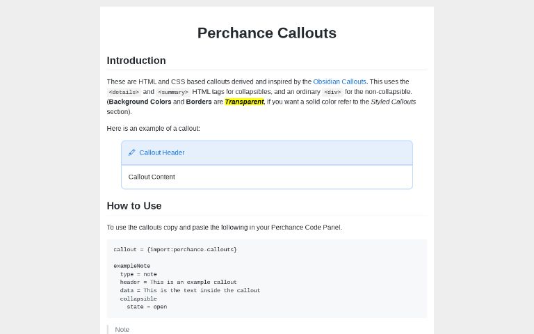 Perchance Callouts ― Perchance Generator
