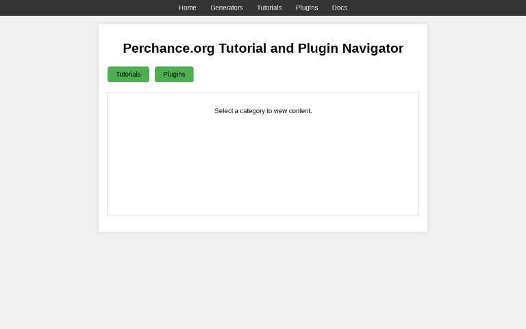 Perchance.org Tutorial and Plugin Navigator