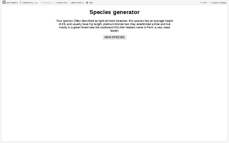 Species generator