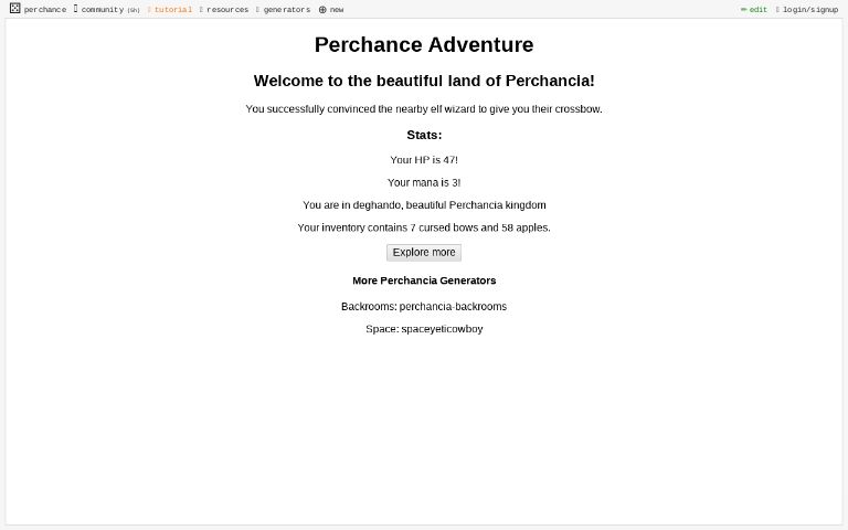 Perchance Adventure ― Perchance Generator
