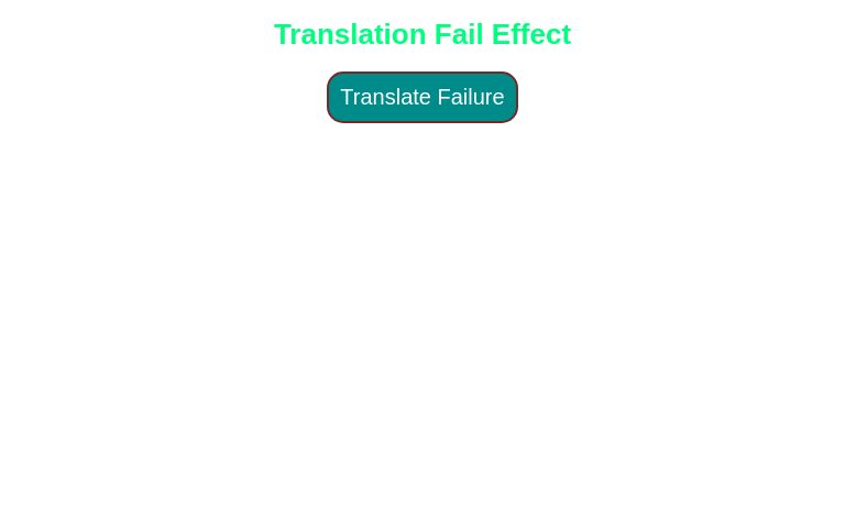 Translation Fail Effect ― Perchance Generator