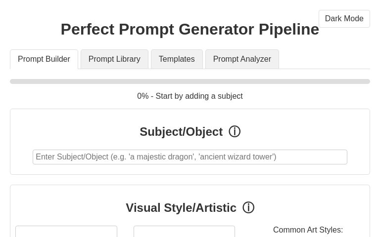 Perfect Prompt Generator Pipeline