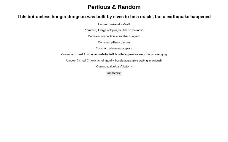 Perilous & Random ― Perchance Generator