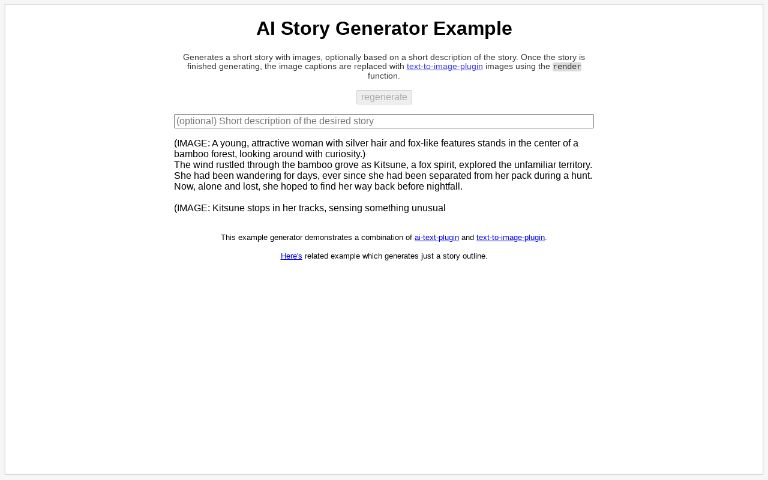 AI Story Generator Example