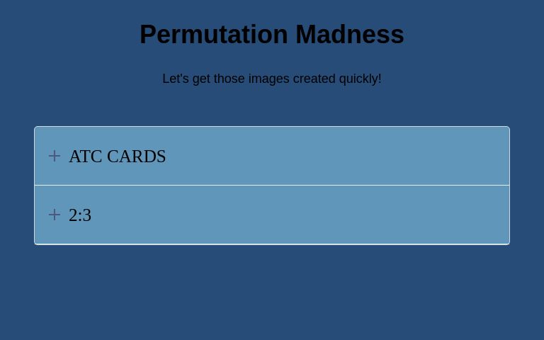 Permutation Madness Perchance Generator