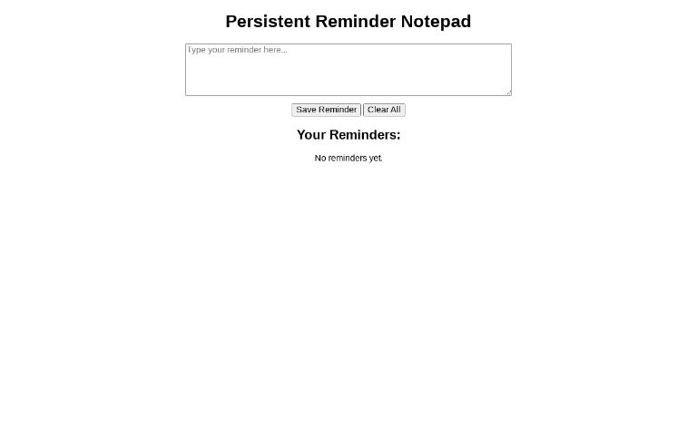Persistent Reminder Notepad ― Perchance Generator