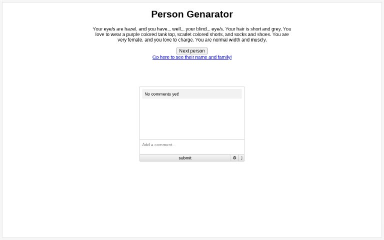 Person Genarator ― Perchance Generator