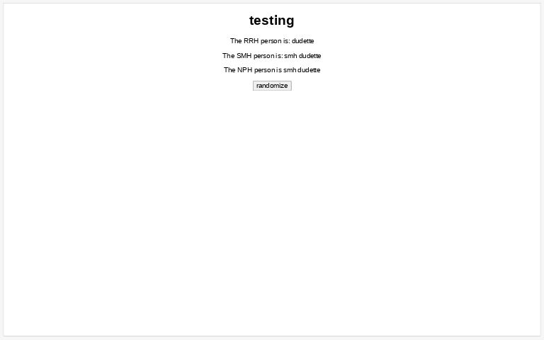 testing ― Perchance Generator