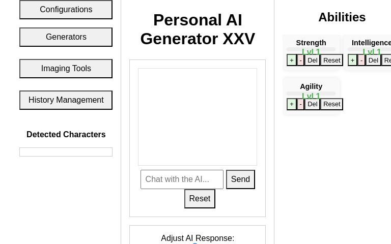 Personal AI Generator XXV