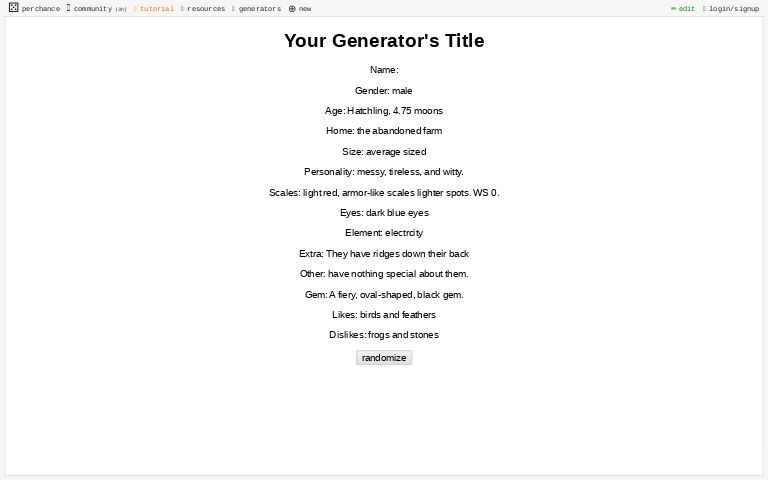 Personal Dragons Generator