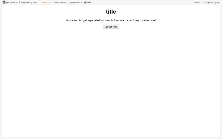 title ― Perchance Generator