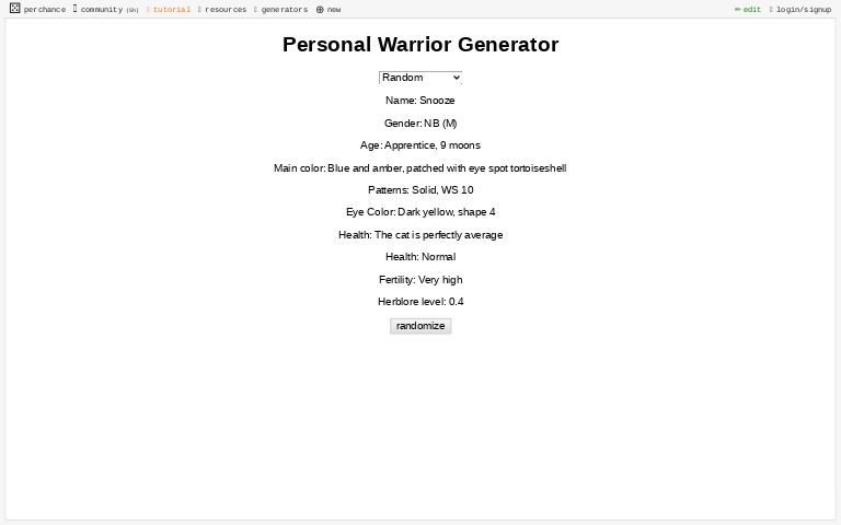 Personal Warrior Generator