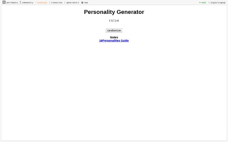 Personality Generator
