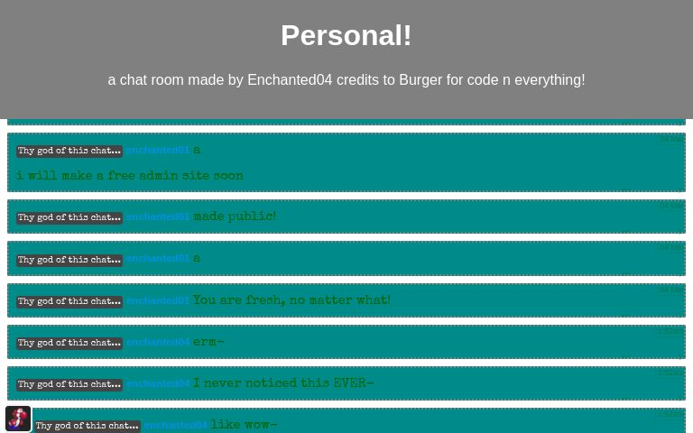 Personal! ― Perchance Generator