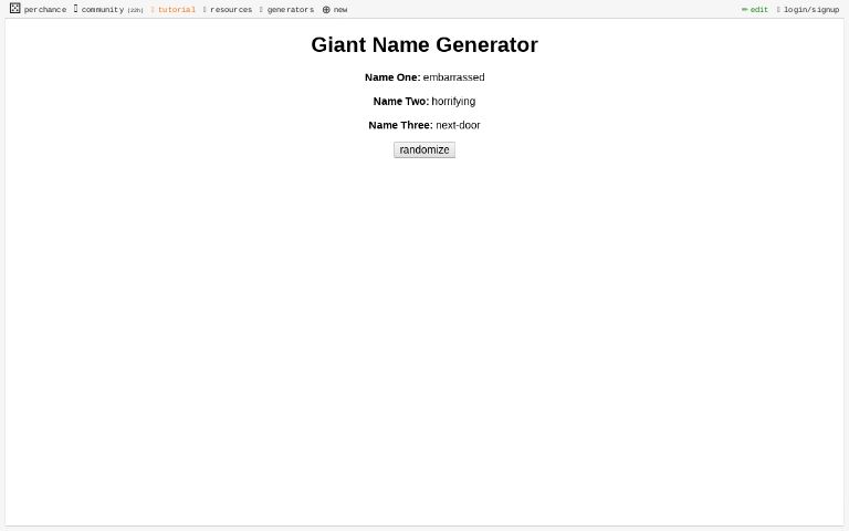 Giant Name Generator