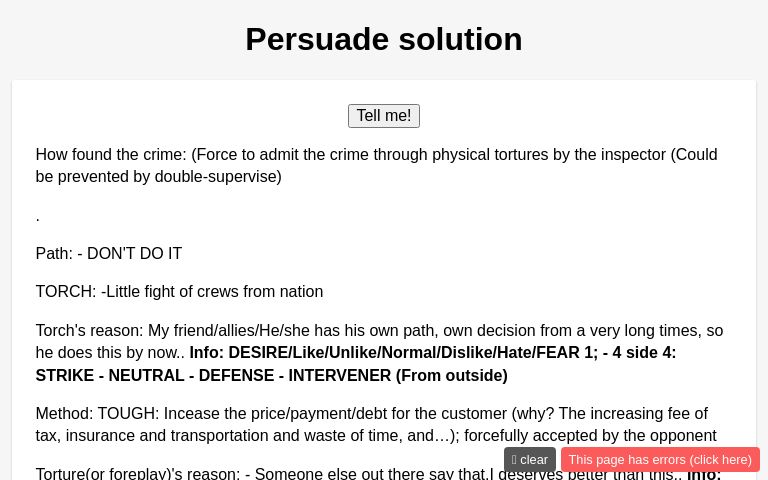 Persuade solution ― Perchance Generator