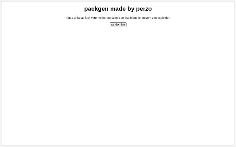 packgen made by perzo ― Perchance Generator