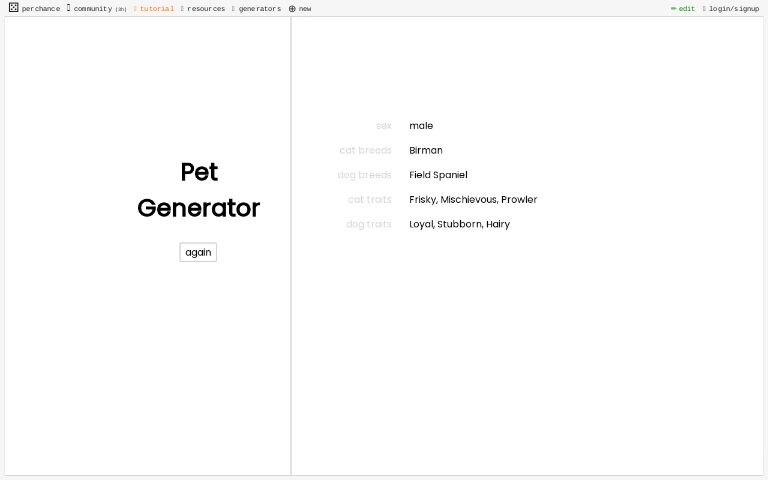 Pet Generator