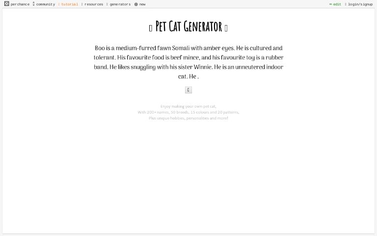 🧶 Pet Cat Generator 🧶