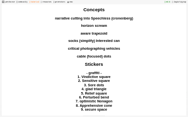 Concepts ― Perchance Generator