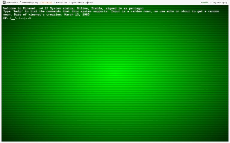 Interative Terminal Template ― Perchance Generator