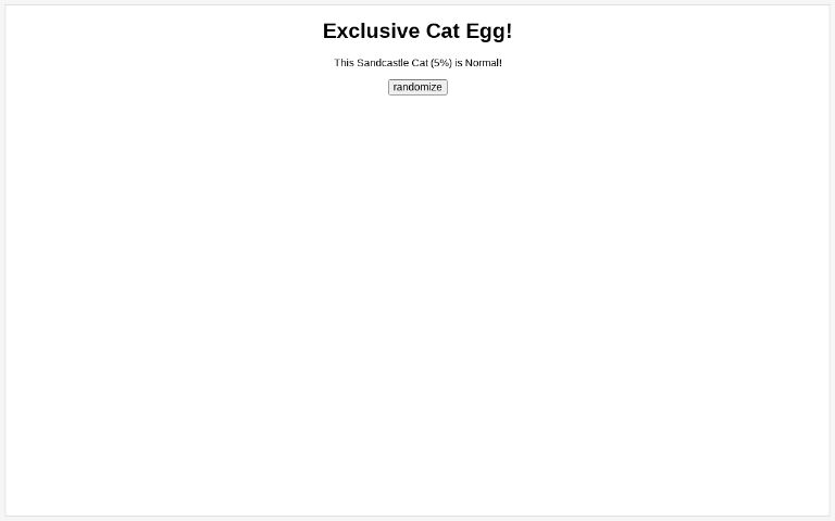 Exclusive Cat Egg! ― Perchance Generator