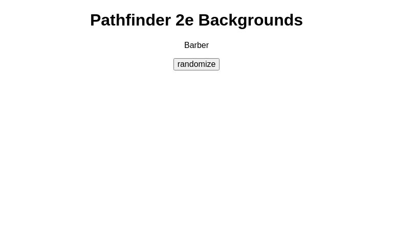 Pathfinder 2e Backgrounds ― Perchance Generator
