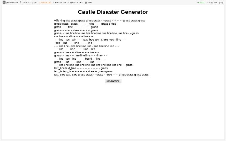 Castle Disaster Generator