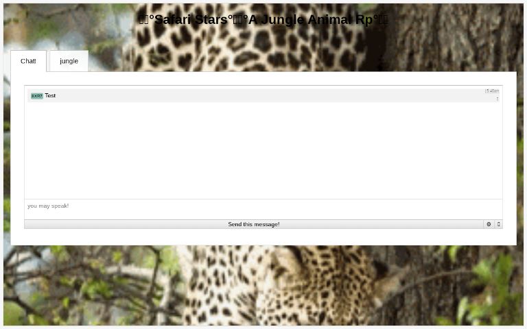 🌾🍃°Safari Stars°🌾🍃°A Jungle Animal Rp°🌾🍃 ― Perchance Generator