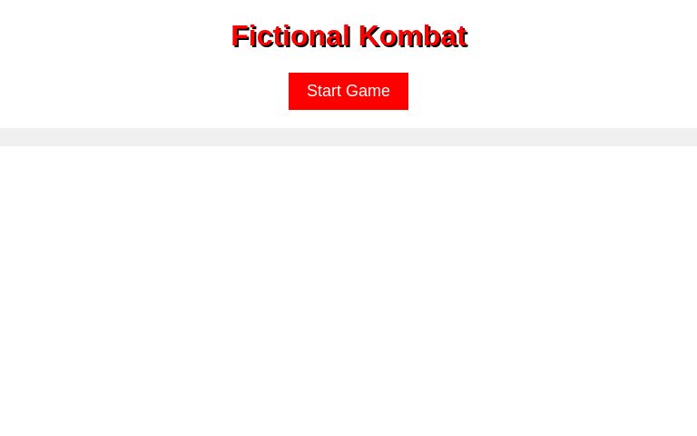 Fictional Kombat ― Perchance Generator