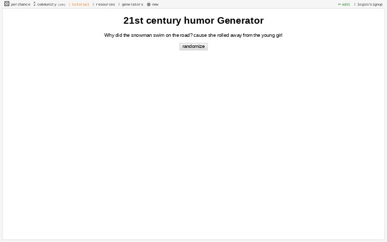 21st century humor Generator