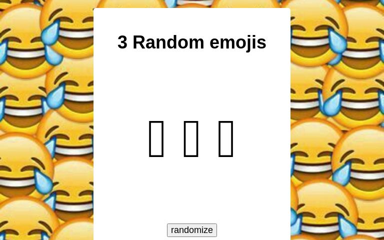 3 Random emojis ― Perchance Generator