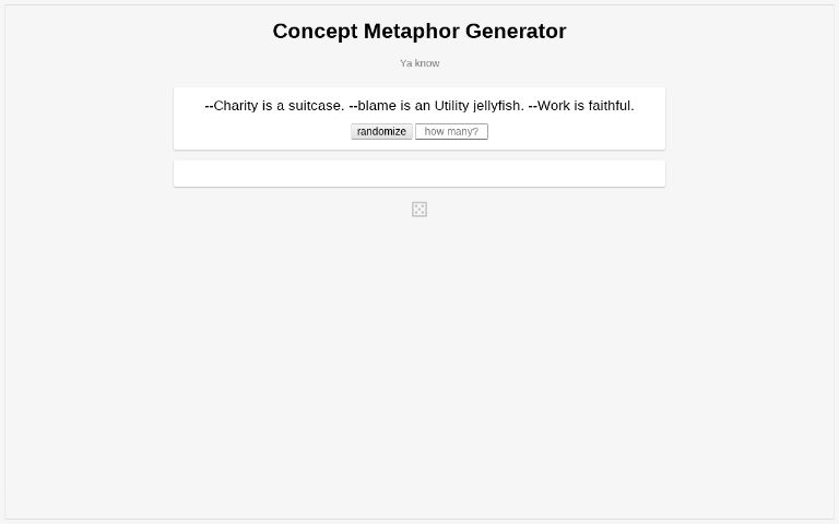 Concept Metaphor Generator