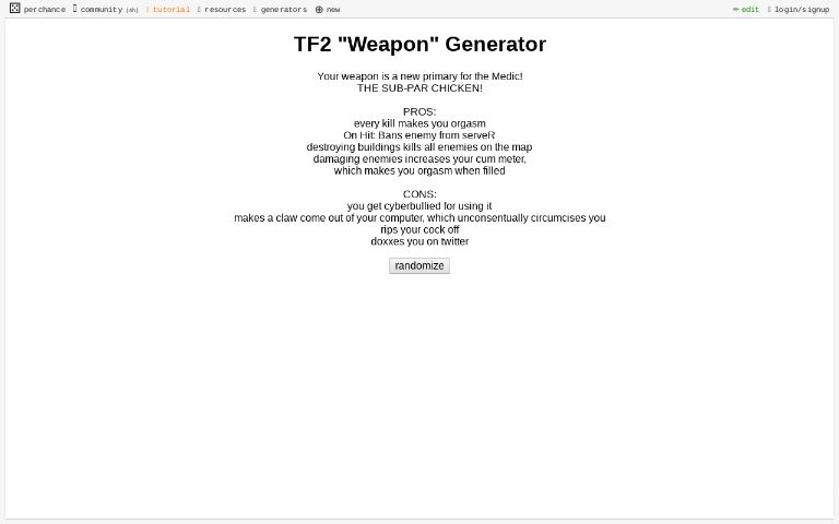 TF2 "Weapon" Generator